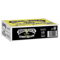 BROOKVALE UNION VODKA LEMON SQUASH 24 x 330ML CANS CARTON - Pre-Mix ...