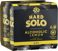 HARD SOLO 4 PACK x 375ML CANS - Pre-Mix Spirits - Pre-Mix Vodka ...